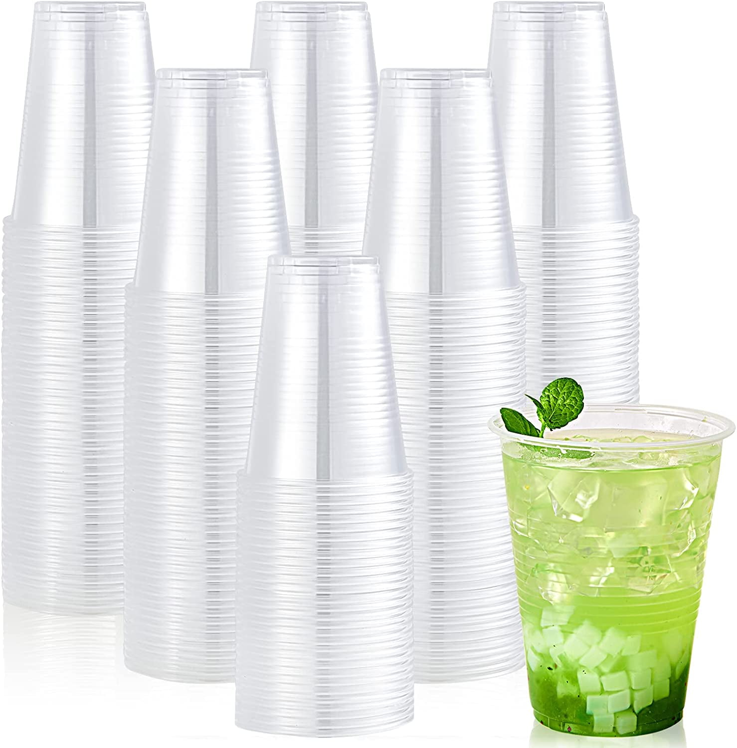 390 Pack 16 oz Clear Plastic Cups, Cold Disposable Plastic Drinking ...