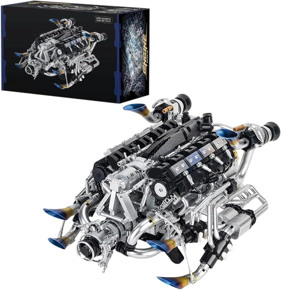 39065 Super V8 Engine Model Building Block Set, 2773 Pieces Engine ...