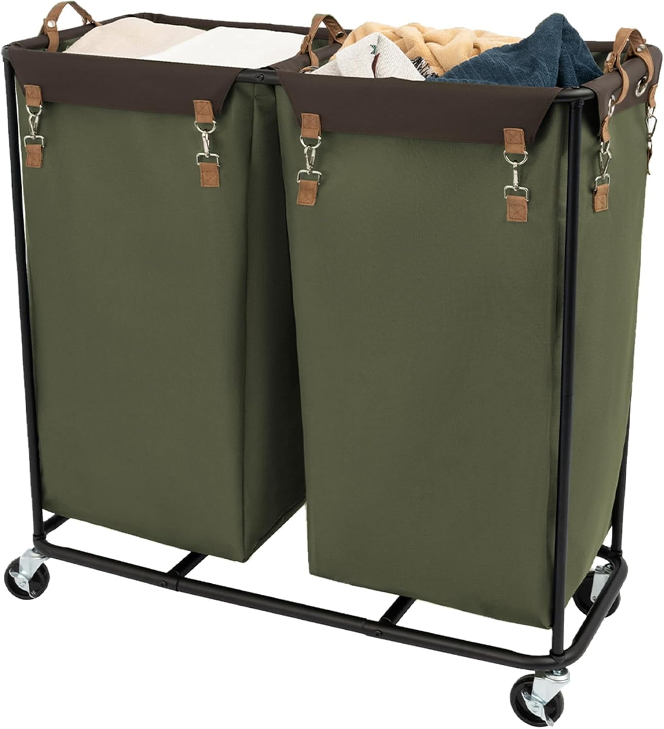 390L Extra Large Lanudry Hamper with Wheels, Laundry Basket with Wheels ...