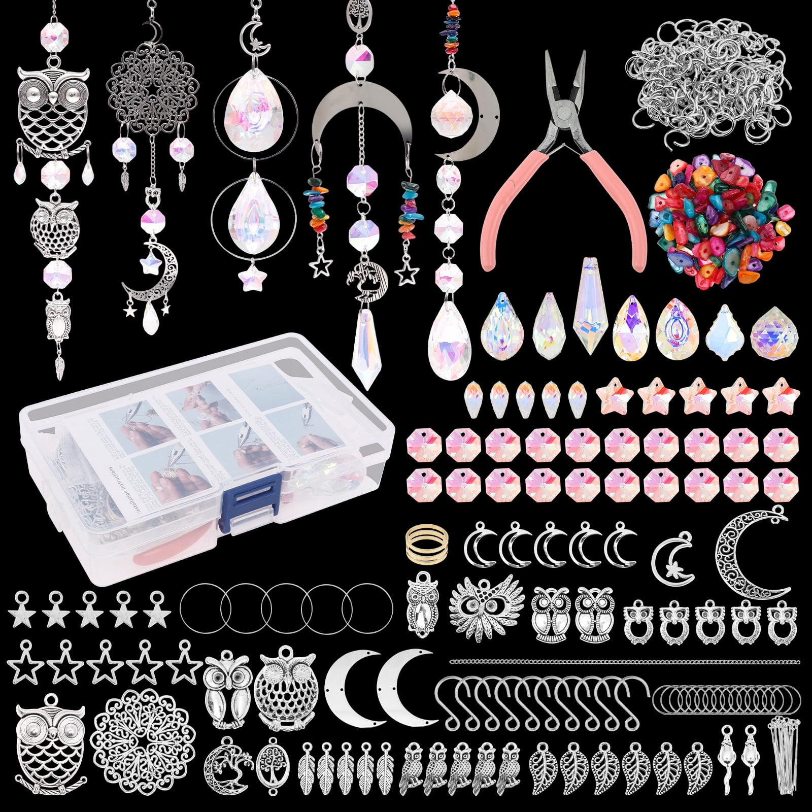 390pcs DIY Suncatcher Kit Sun Catcher Making Kit Supplies Art and ...