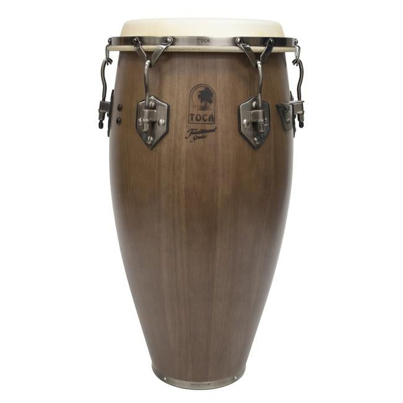 3912-1-2D 12.5 in. Traditional Tumba Drum, Dark Wood - Walmart.com