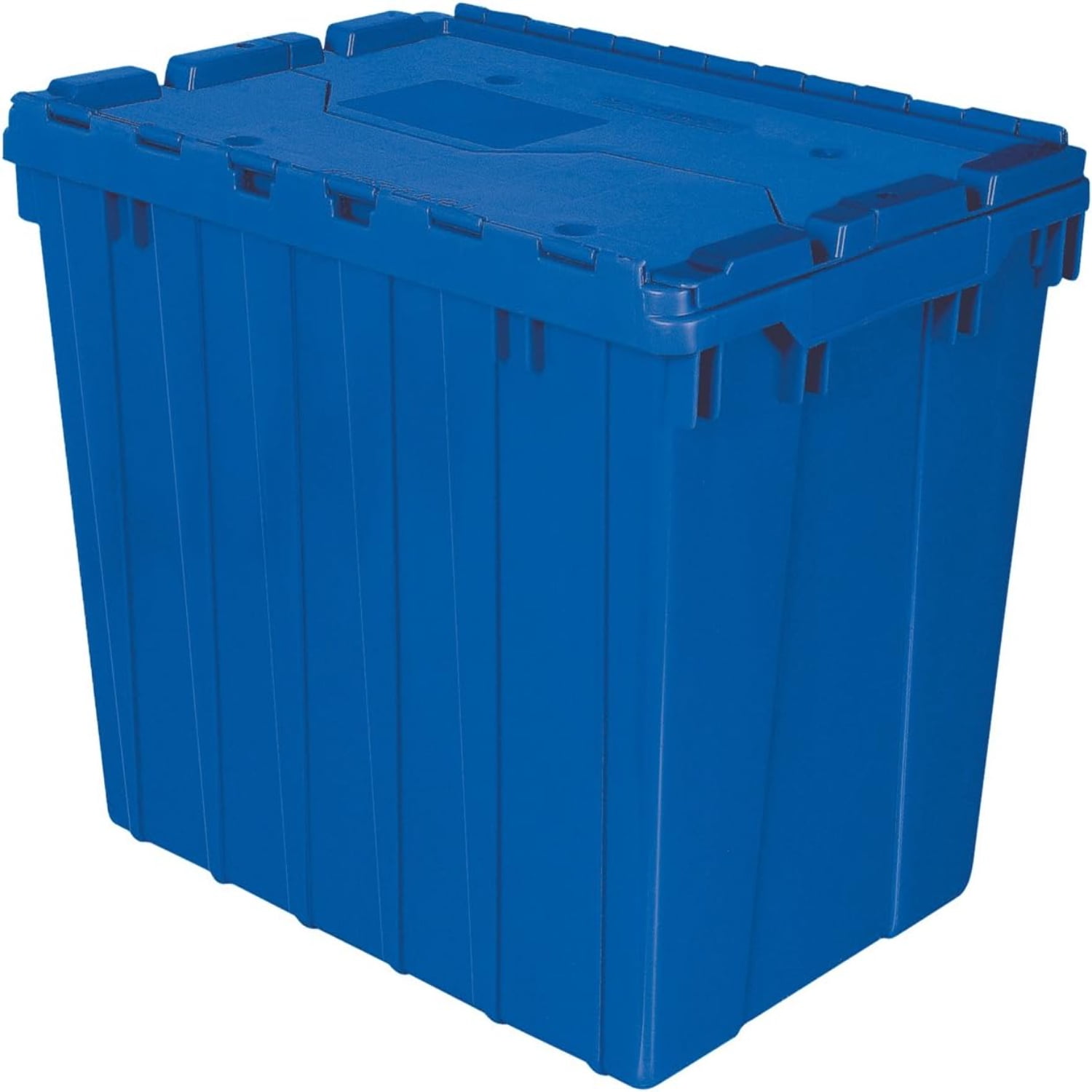 39170 Industrial Plastic Tote with Hinged Attached Lid (21-Inch L by 15 ...
