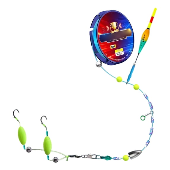 393.7 Ft/120M Pre‑Tied Automatic Bottom‑Finding Fishing Line Set Day ...