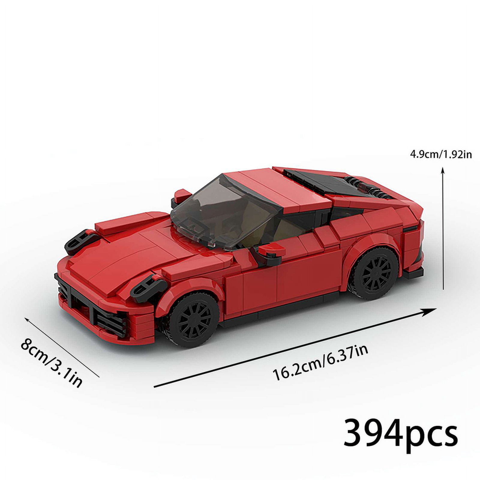 394PCS Red Sports Car MOC Building Blocks,Speed Champions Cars Toy ...
