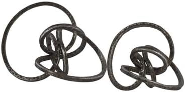 39572 Metal Curl Abstract Sculpture, Gunmetal Gray - Set of 2 - Walmart.com