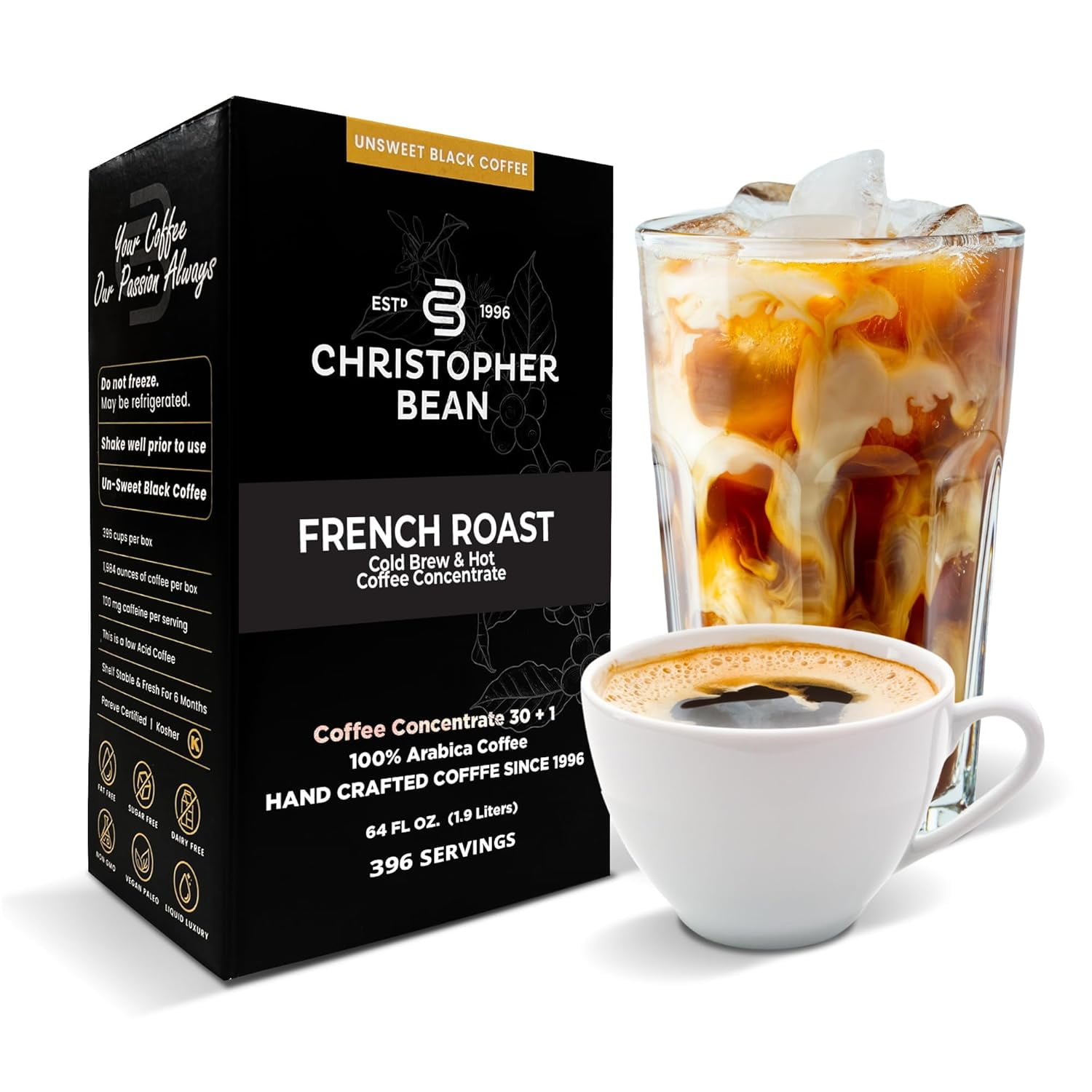 396 servings, 30 to 1 Blend Bag in Box Liquid or Cold Brew Concentrate ...