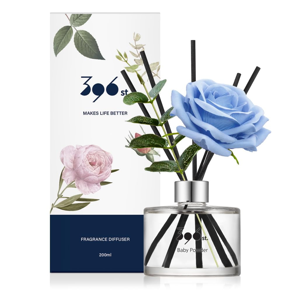 396 st. Rose Flower Reed Diffuser, Baby Powder, 200ml(6.7oz) / Reed ...