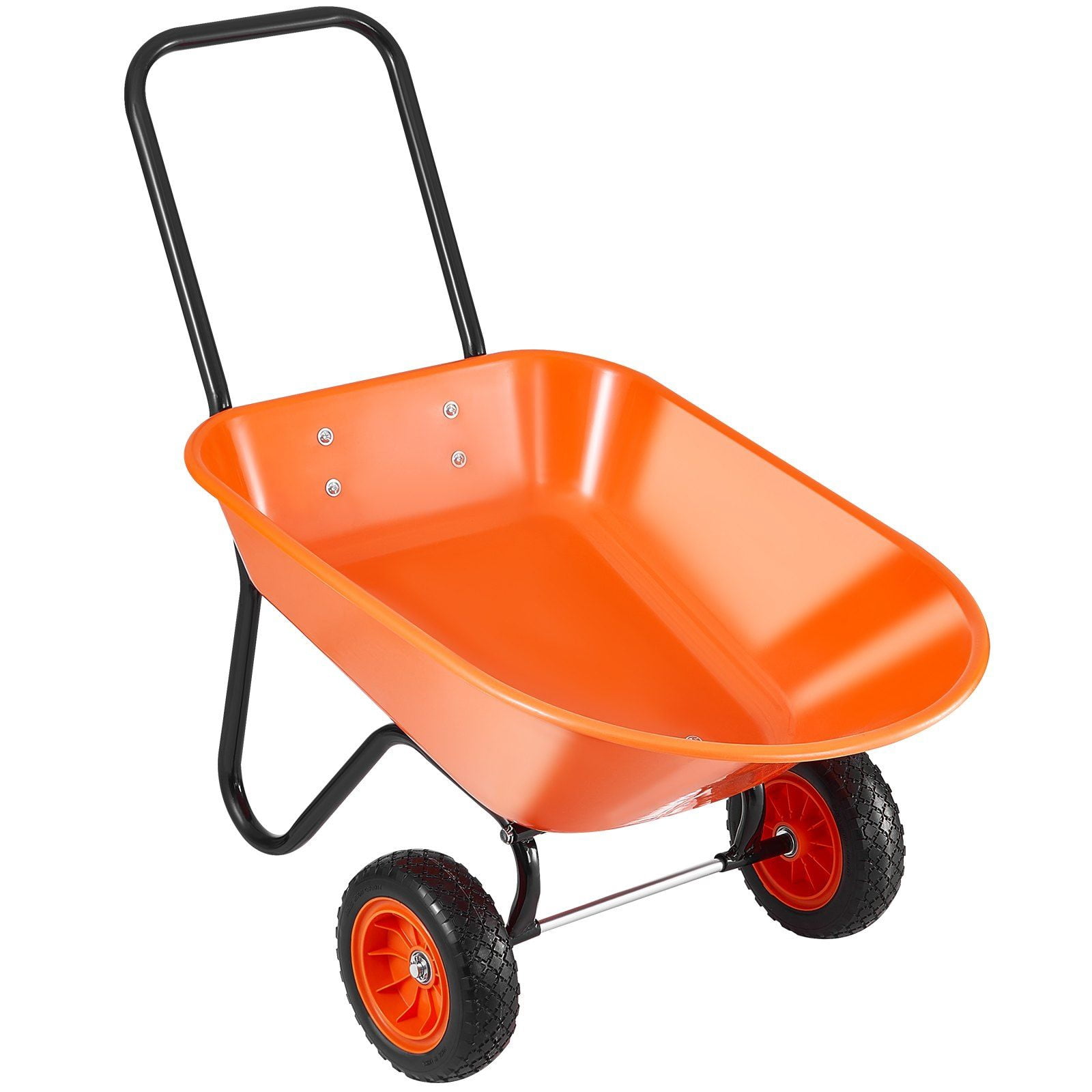 397 lbs Capacity Garden Dump Cart, 5 Cu. Ft. 2-Wheel Wheelbarrow with ...