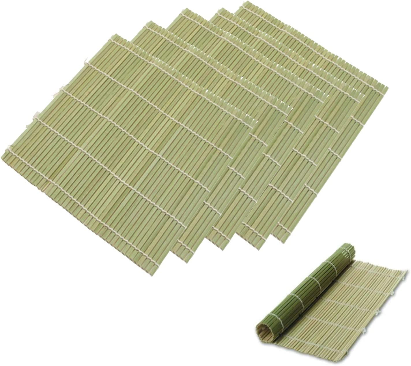 **3987, set of 6 bamboo sushi rolling mats sushi roller sushi mat sushi ...