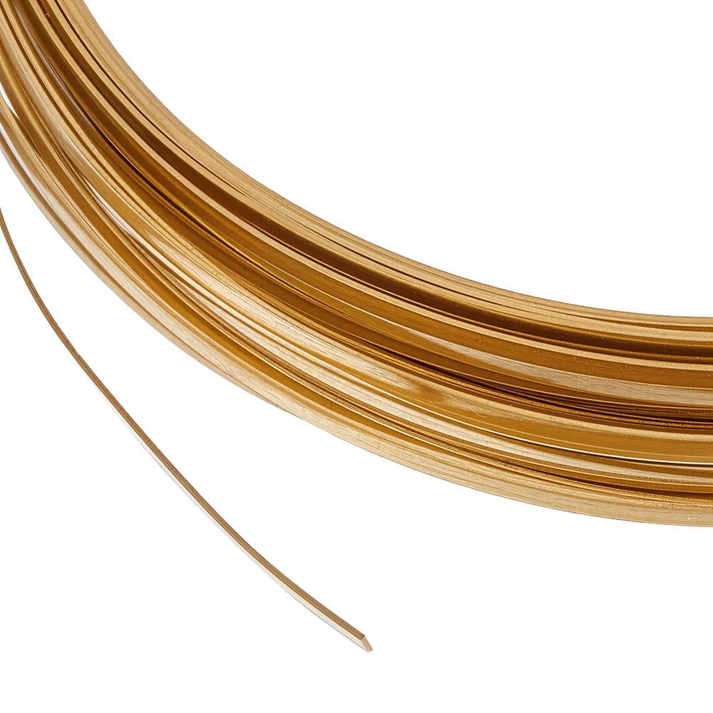 39FT 30 Gauge Flat Brass Wire 1mm Wide Flat Craft Jewellery Making Wire ...