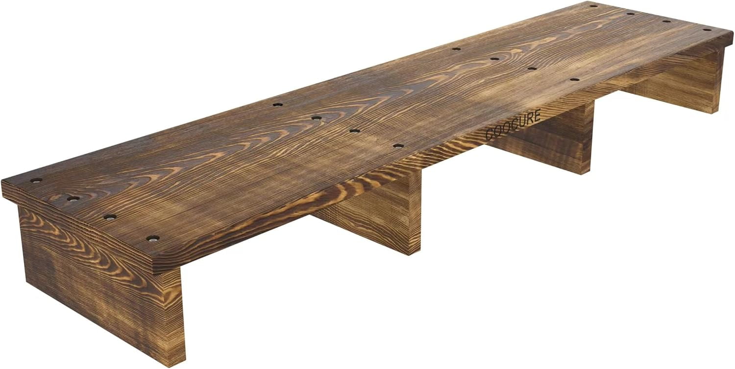 39IN Long Wooden Step Stool for Elderly, Half Wooden Riser Step Stool ...