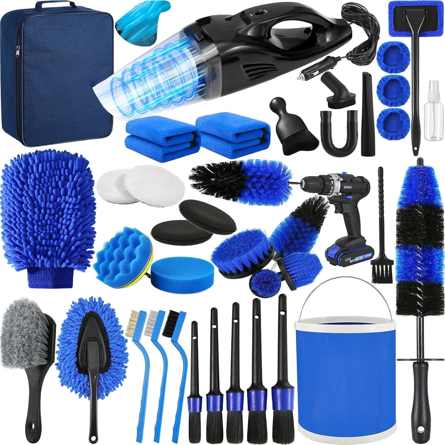 39Pcs Car Detailing Kit, Car Detailing Brush Set, Car Wash Cleaning Kit ...