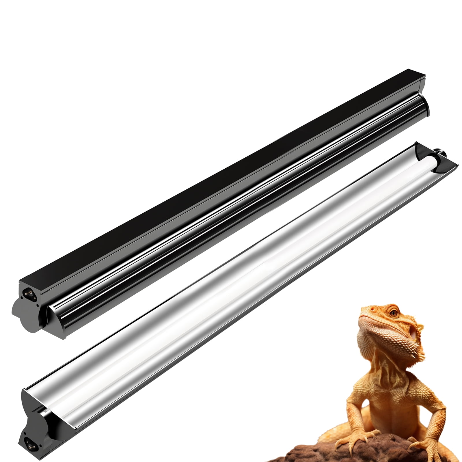 39W T5 UVB Reptile Light Fixture Combo Kit – 34" T5 HO Terrarium Hood with 10.0 High Output UVB ...