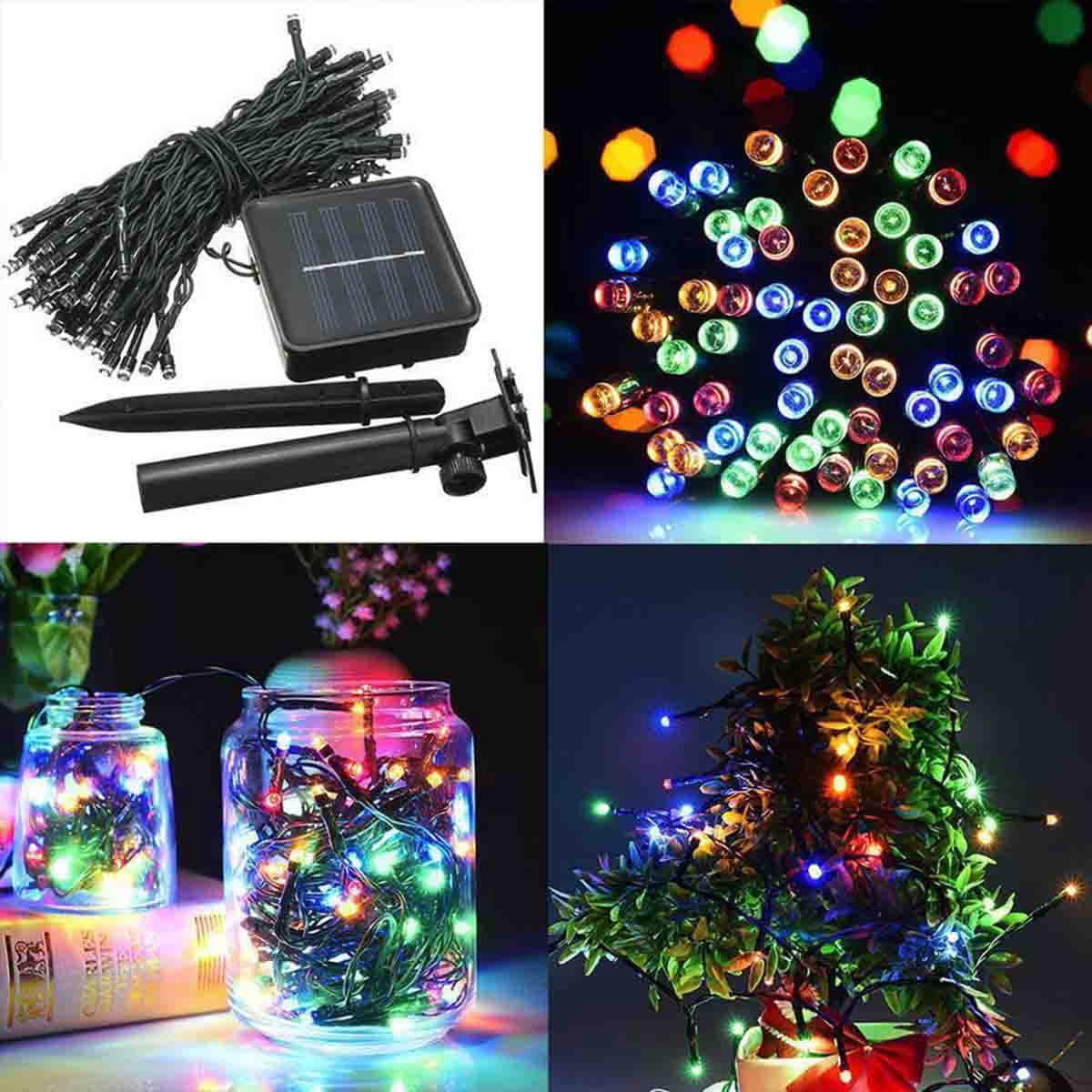 39ft 100 LED Solar Powered String Lights Fairy Garden Decor Outdoor ...