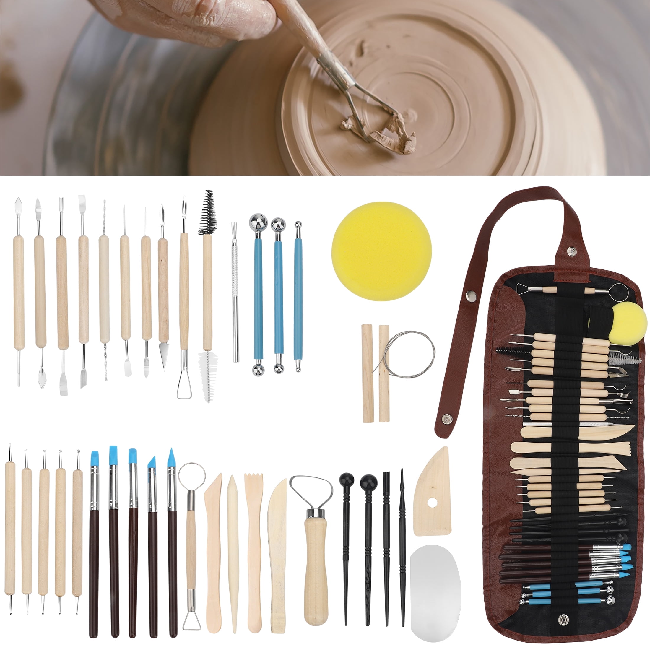 39pcs Ceramic Clay Tools Set, EEEkit Embossing Craft Drawing and ...