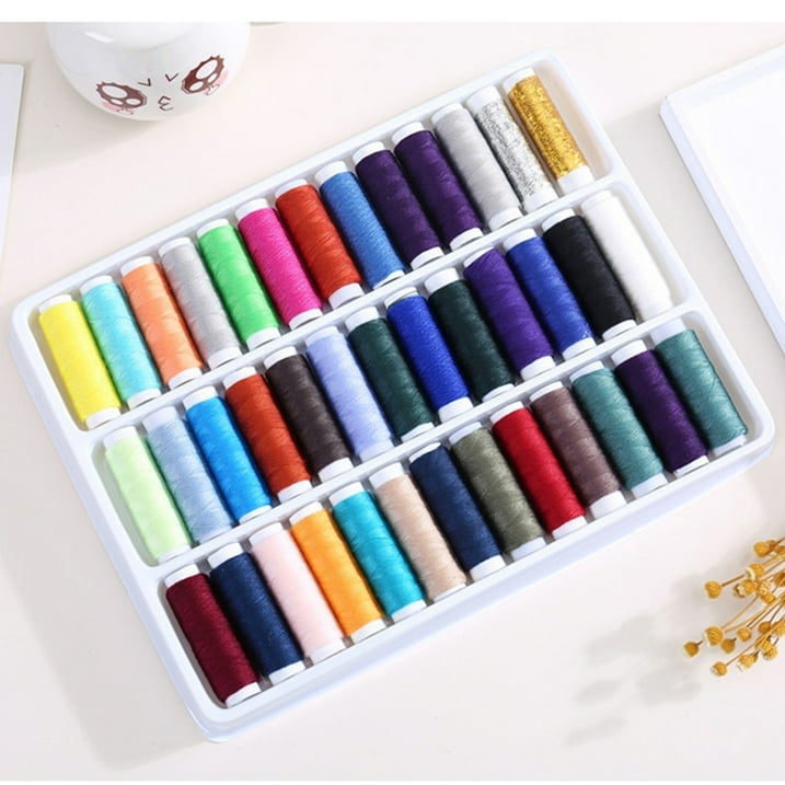 39pcs Polyester Spool Sewing Thread Mixed Colors 109yards/Roll for ...