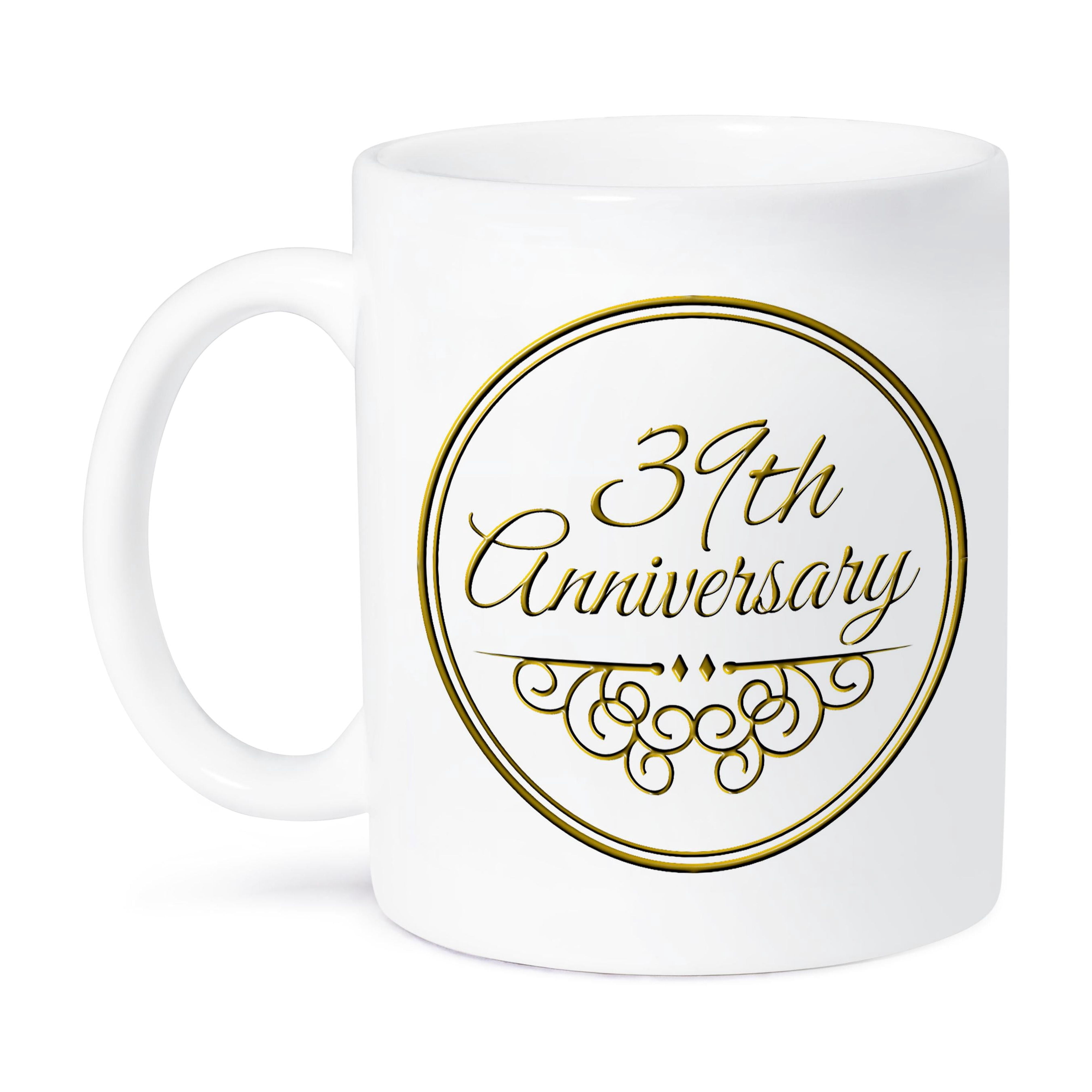 3dRose, Gift For 39th Anniversary - Gold Text For Celebrating Wedding ...