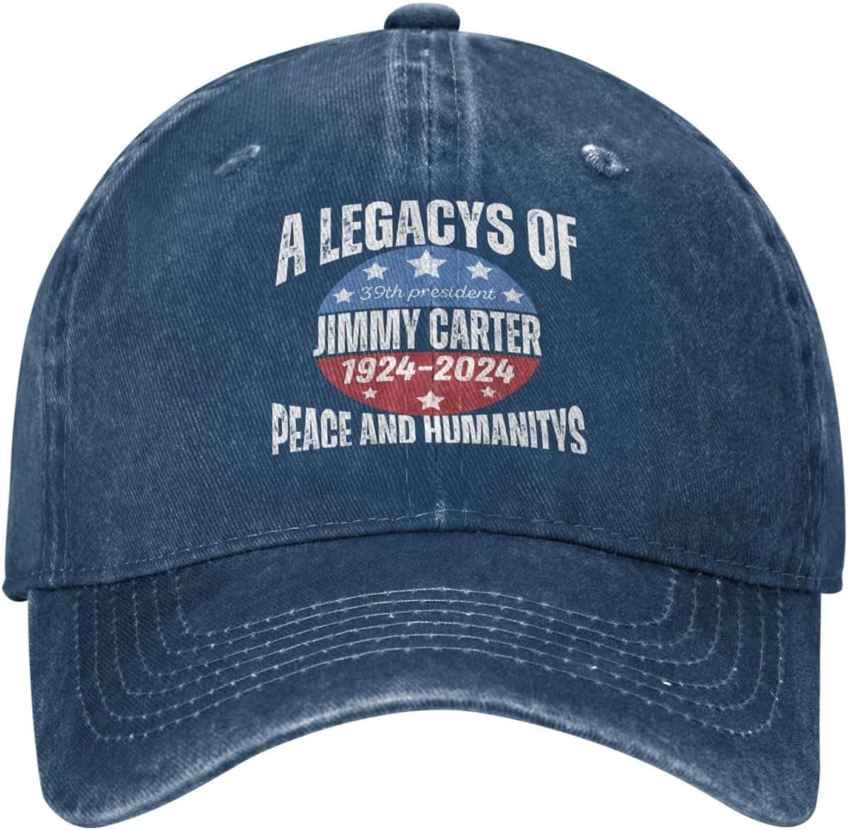 39th President Tribute Jimmy-Carter USA Legacy Hat Denim Baseball Cap ...