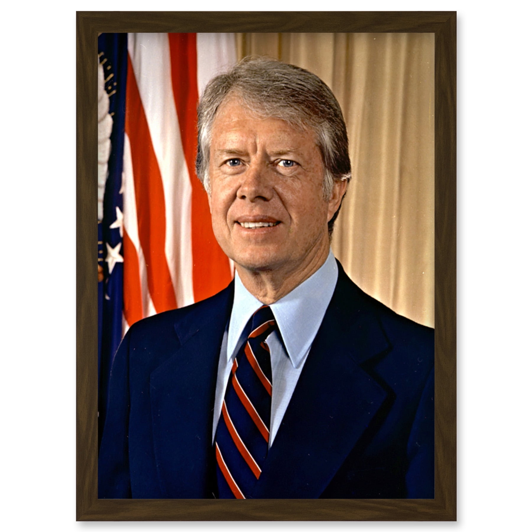 39th US President Jimmy Carter Official Portrait Photo Artwork Framed ...