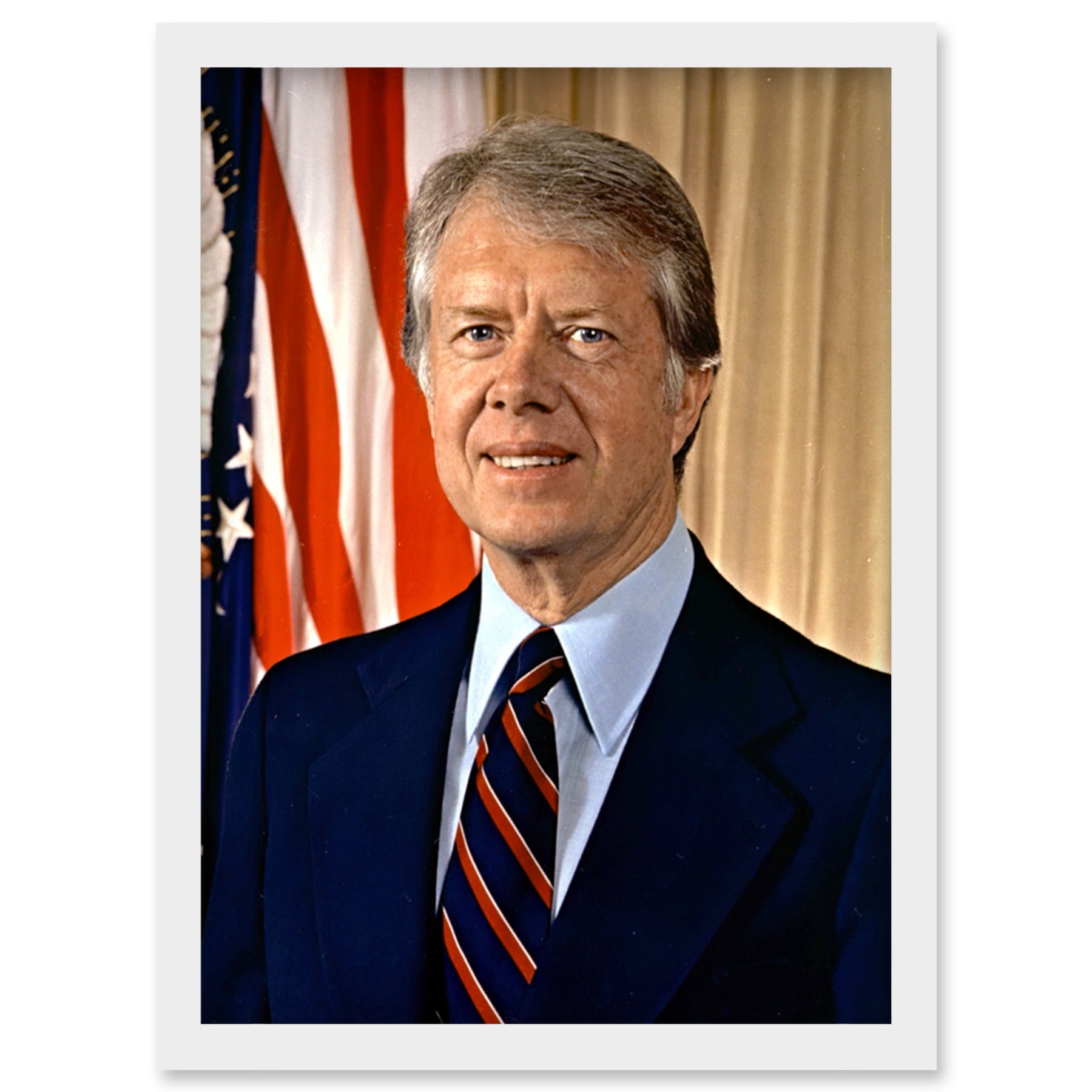 39th US President Jimmy Carter Official Portrait Photo Artwork Framed ...