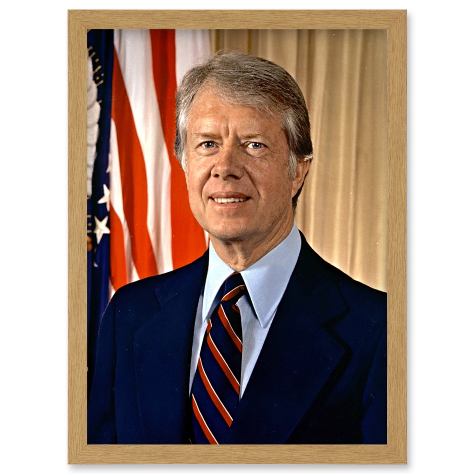 39th US President Jimmy Carter Official Portrait Photo Artwork Framed ...