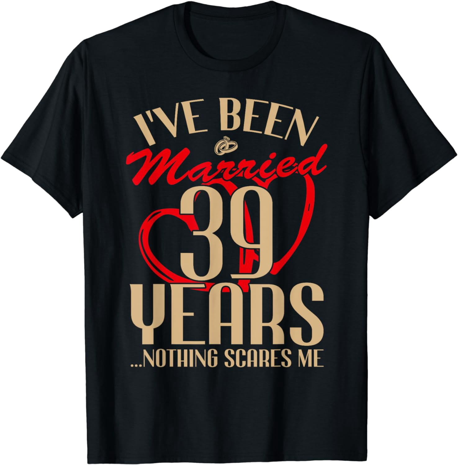 39th Wedding Anniversary Couples Married 39 Years Funny T-Shirt ...