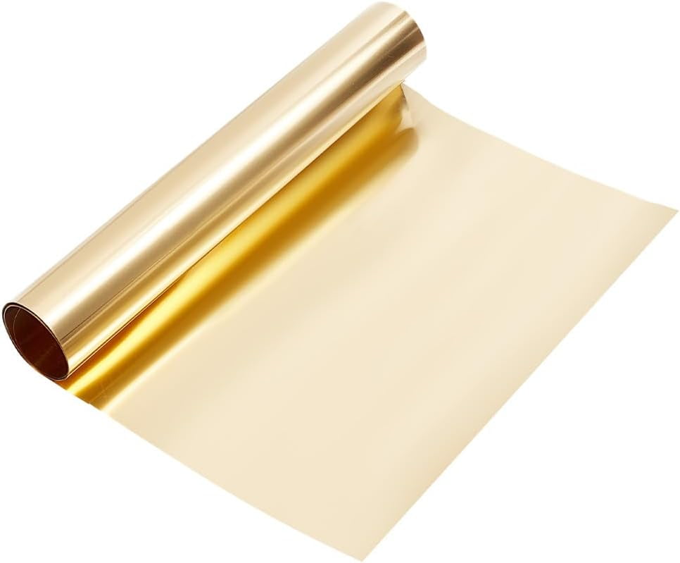 39x12 Inch Brass Sheet Roll Golden Flat 36 Gauge (0.1mm) Thin Gold ...
