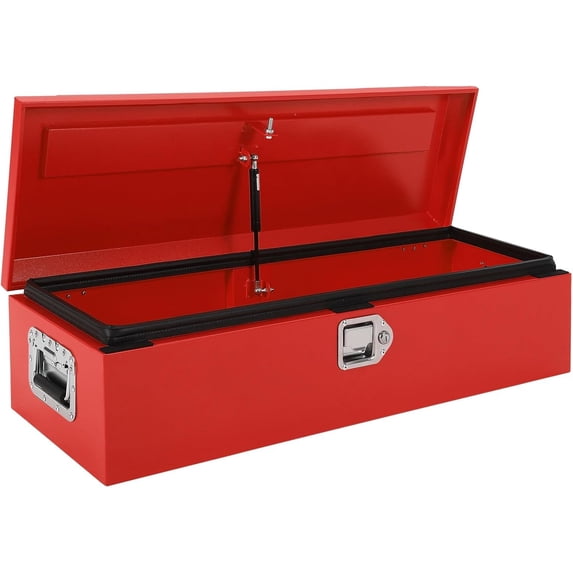 39x13x10in Steel Truck Bed Tool Box with Diamond Plate Side Handle and ...