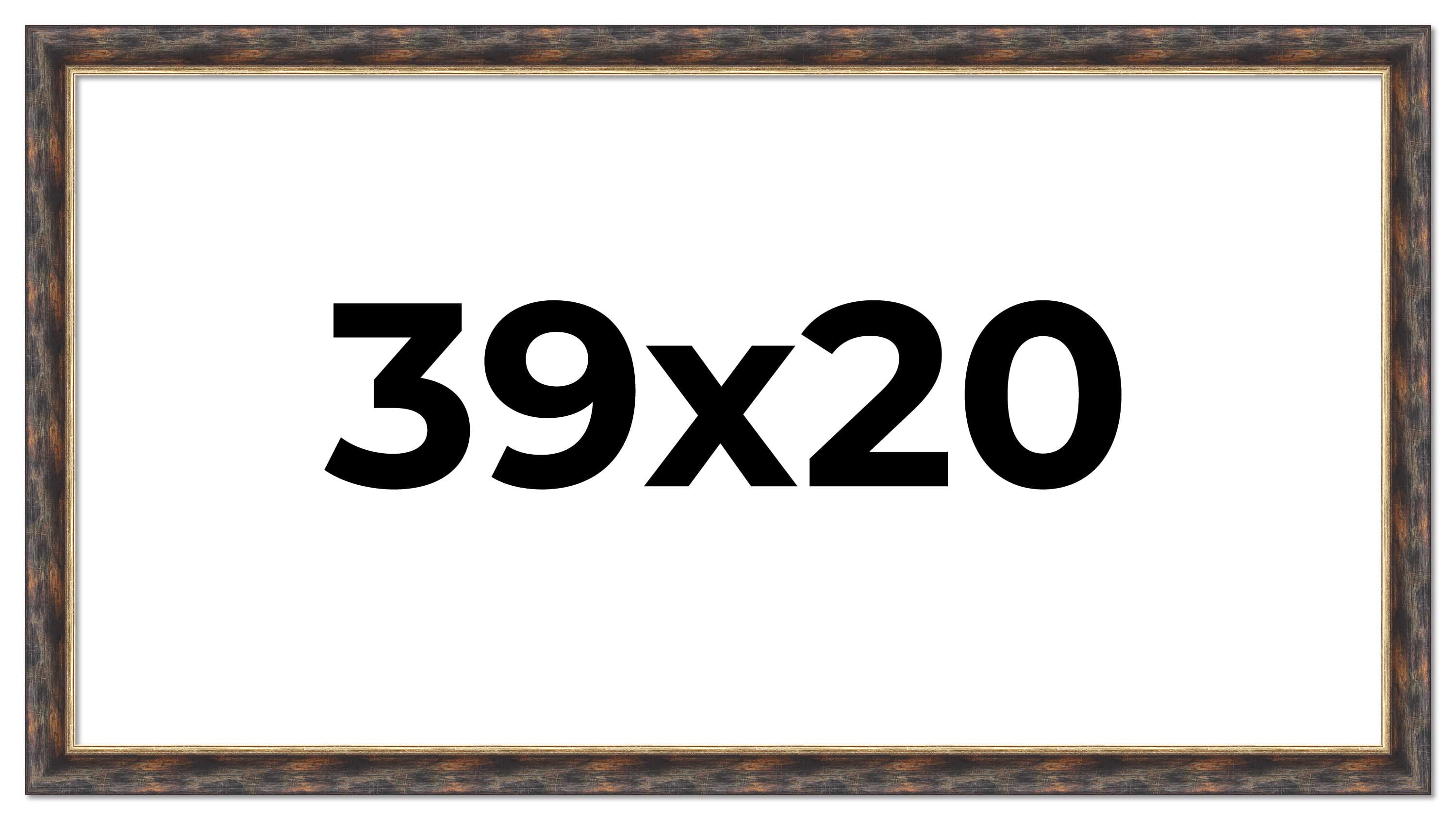 39x20 Frame Gold Real Wood Picture Frame Width 1.5 inches | Interior ...