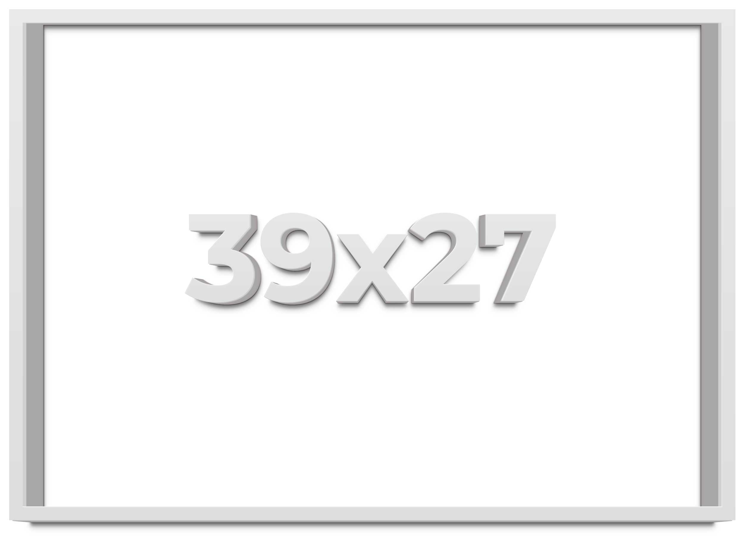 39x27 Shadow Box Frame White | 1 Inches Deep Real Wood Contemporary ...