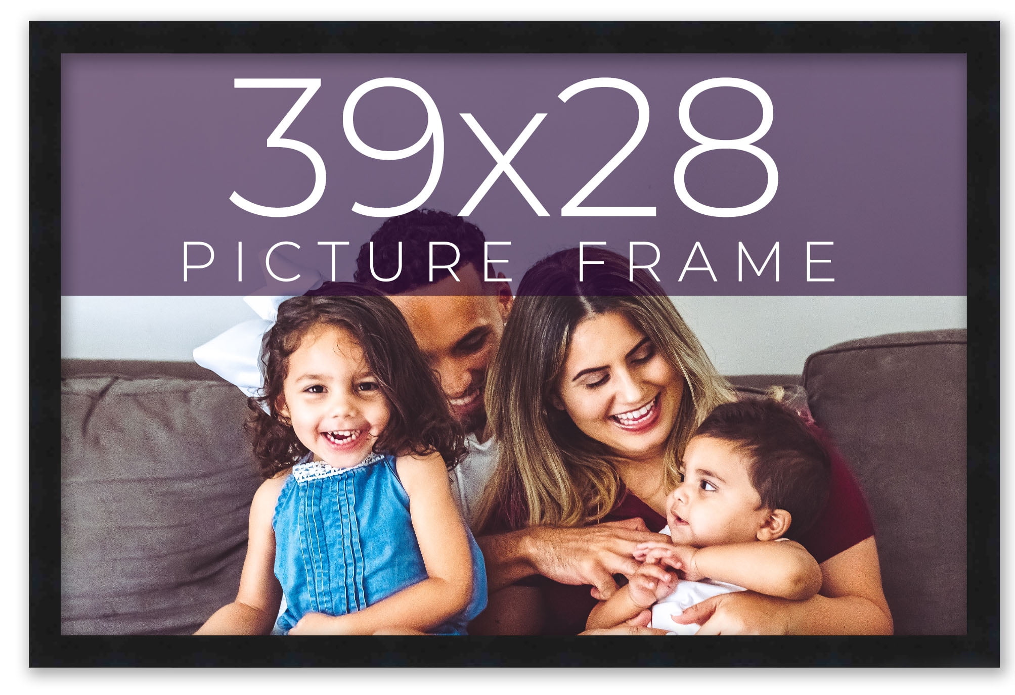 39x28 Frame Black Real Wood Picture Frame Width 0.75 inches | Interior ...