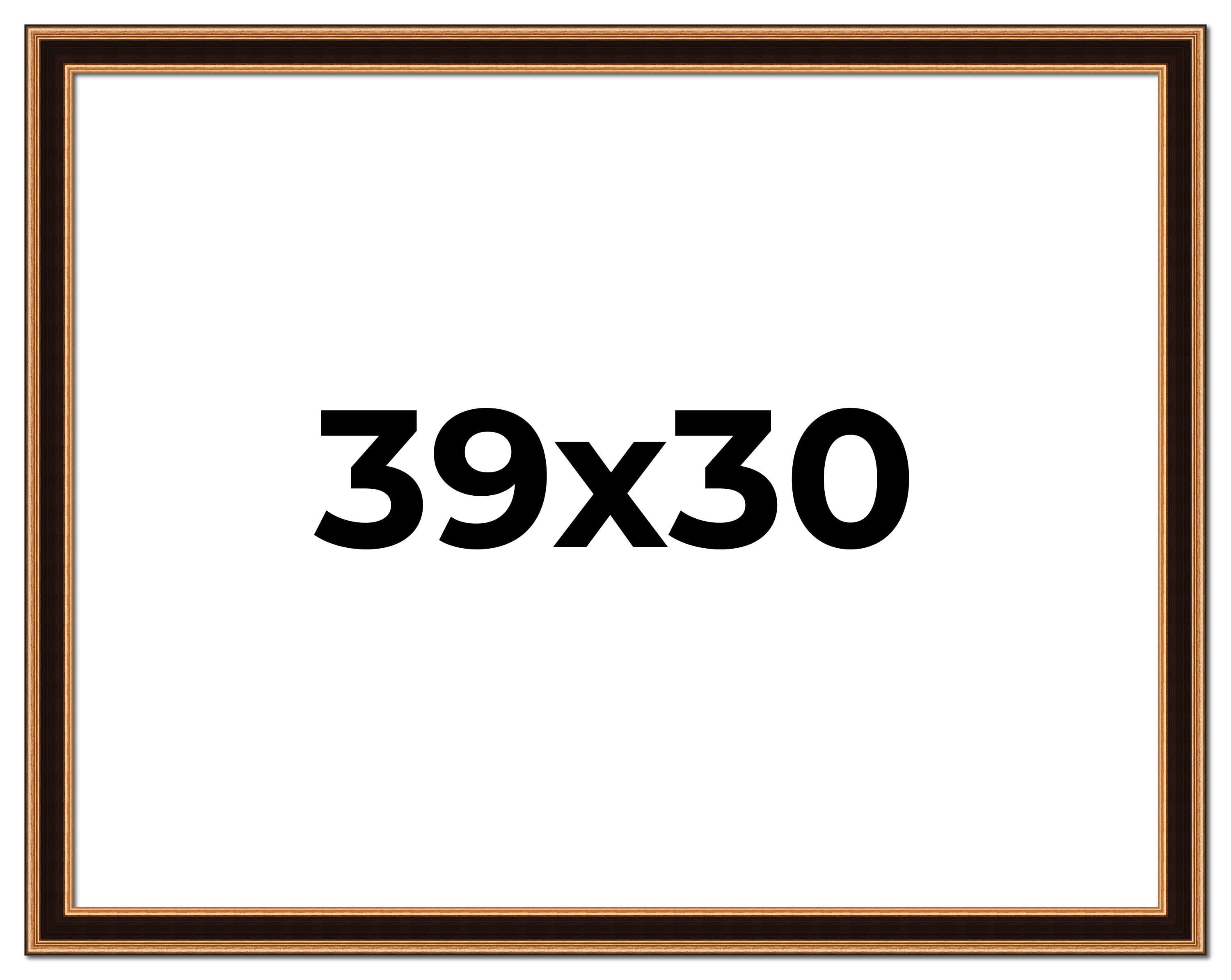 39x30 Frame Gold Brown Plein Air Vintage Solid Wood Picture Frame | 1. ...