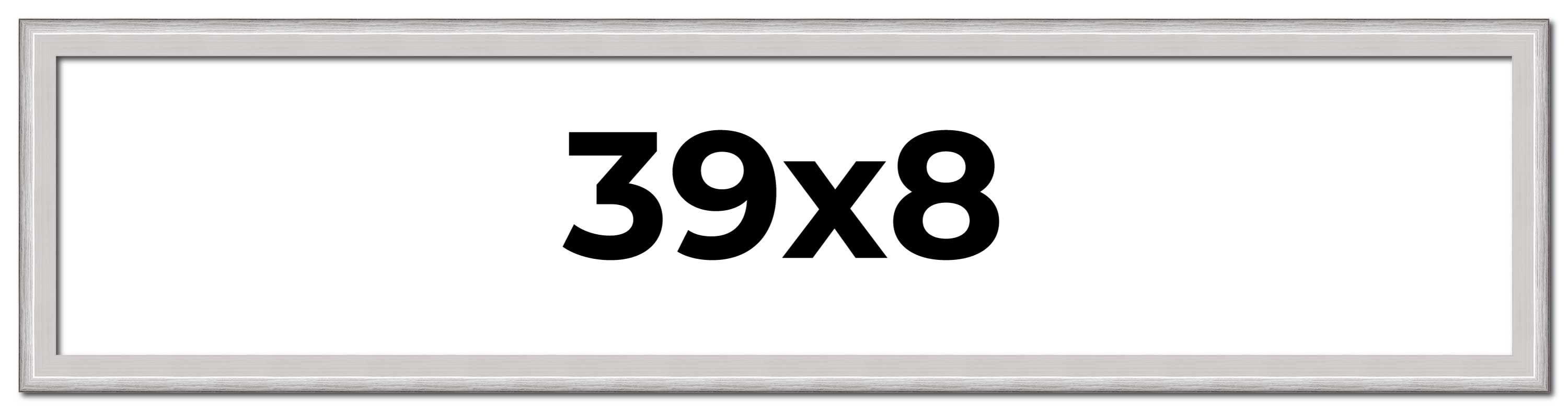 39x8 Frame Silver Inner Slope Bevel Picture Frame | 1 Inch Moulding ...
