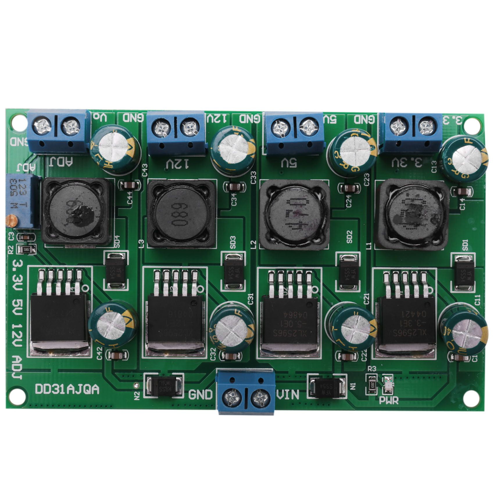 3A 4 Channels Multiple Switching Power Supply Module 3.3V 5V 12V ADJ ...