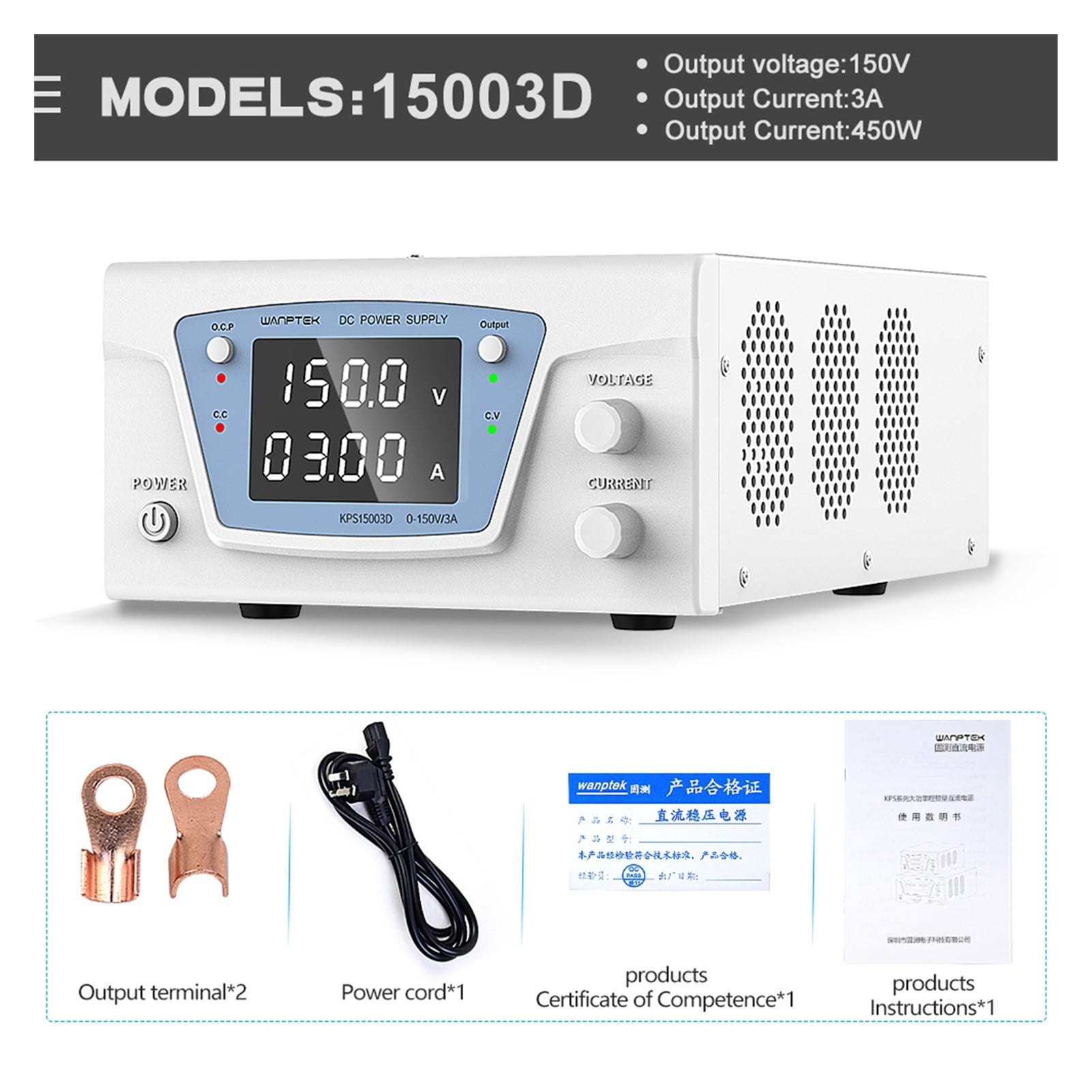 3A Adjustable Lab Dc Power Supply Bench Source Stabilized Digital ...
