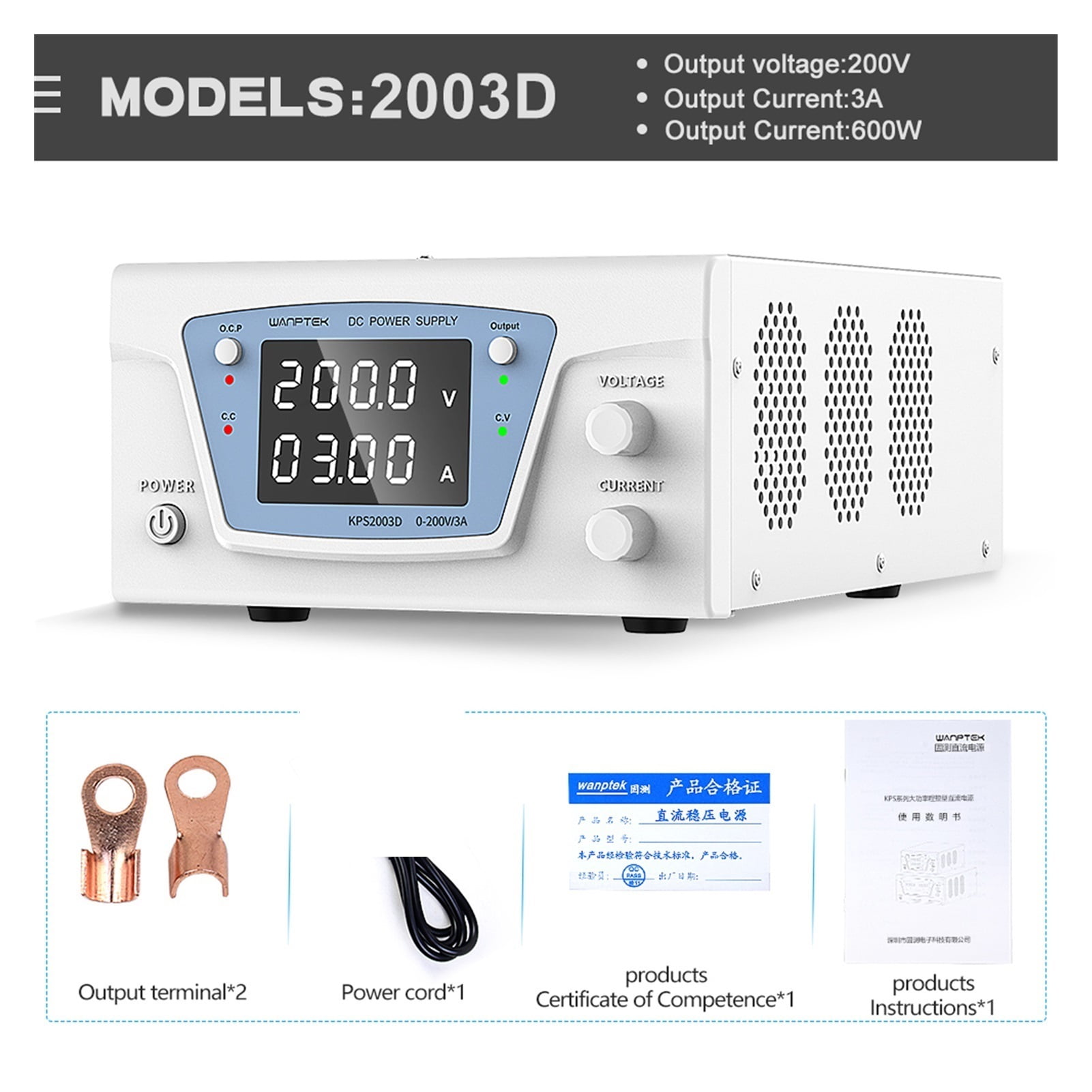 3A Adjustable Lab Dc Power Supply Bench Source Stabilized Digital ...