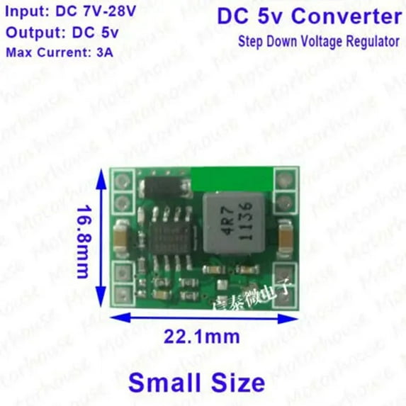 3A DC-DC Buck Step Down Volta Converter DC 7V~28V 9V 12V 15V 24V to 5V ...