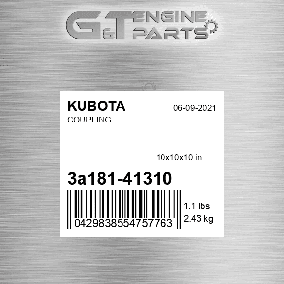 3A181-41310 COUPLING fits KUBOTA (New OEM) - Walmart.com