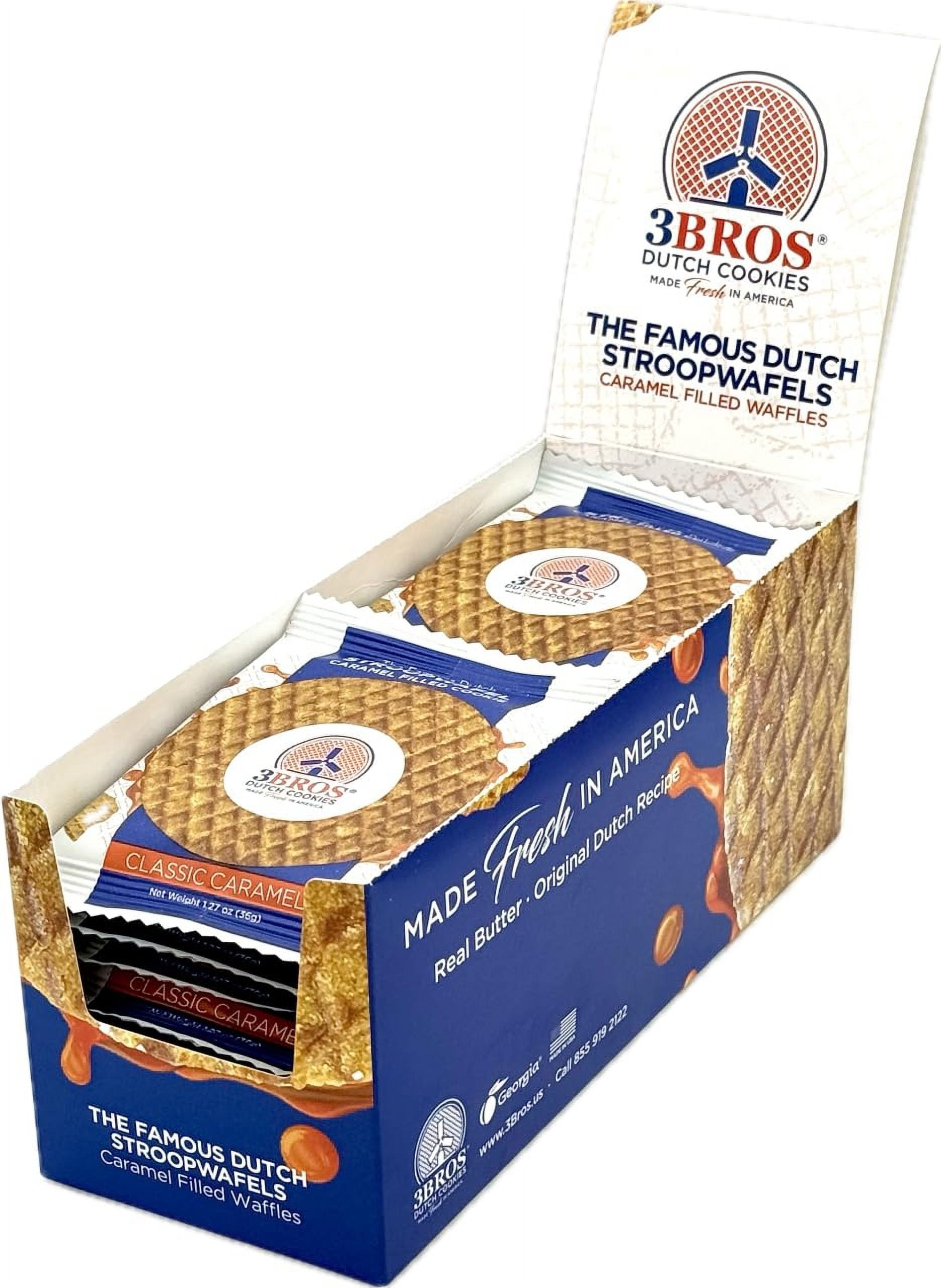 3Bros Wafels Dutch Caramel Stroopwafels, 20 packs| Original Recipe with ...