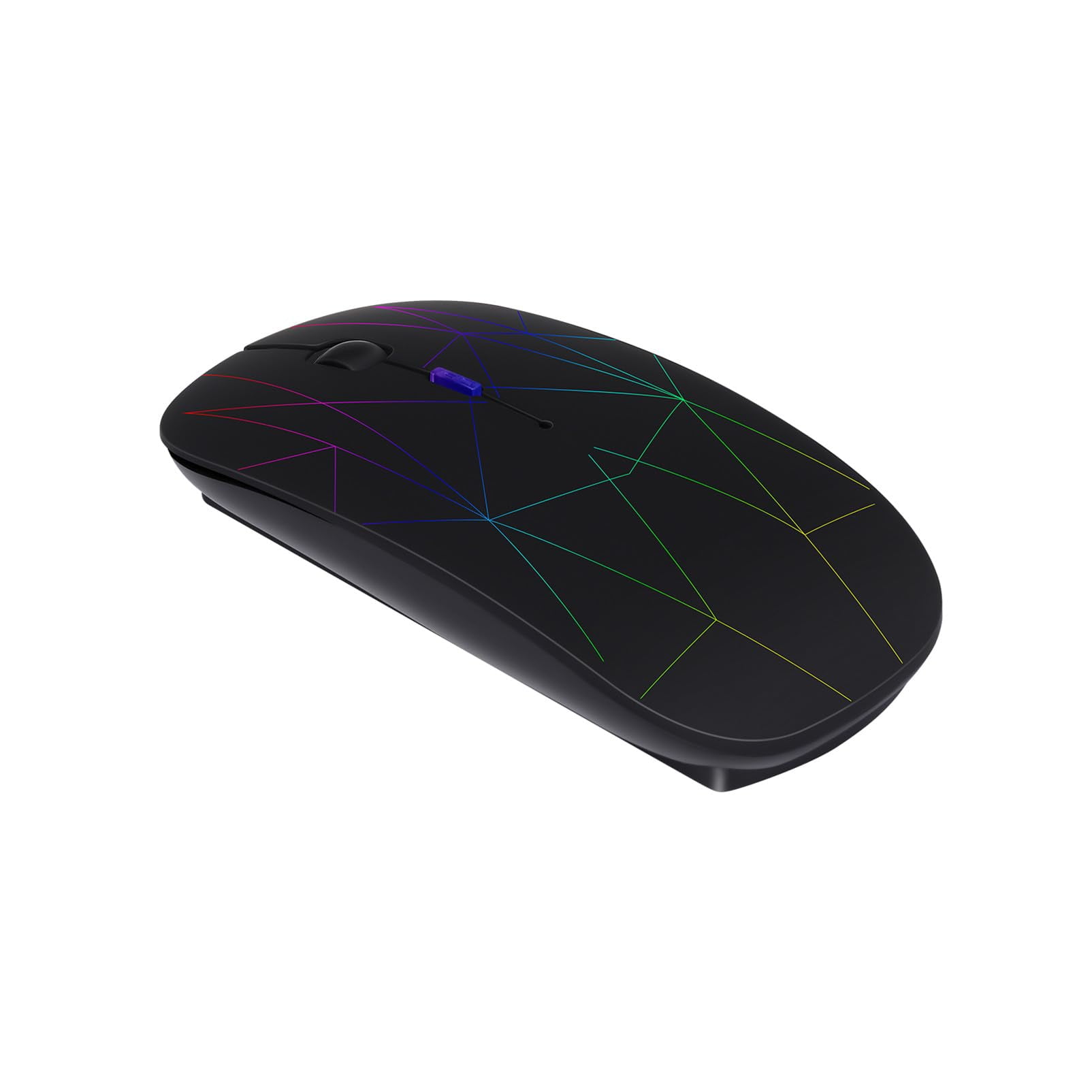 3C Light Wireless Mouse, Rechargeable Slim Silent Mouse 2.4G Portable ...