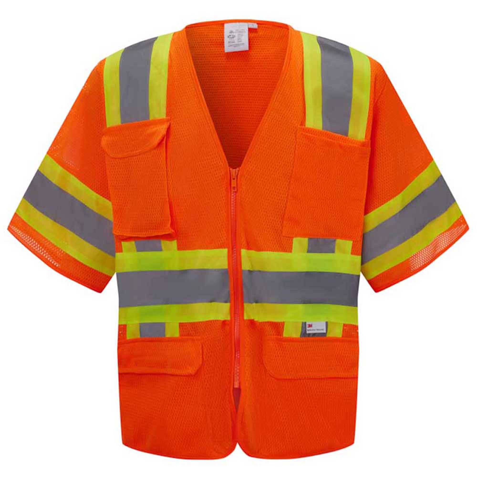 3C Products ANSI/ISEA 107-2020 Class 3 Safety Orange Ulta Cool Mesh ...