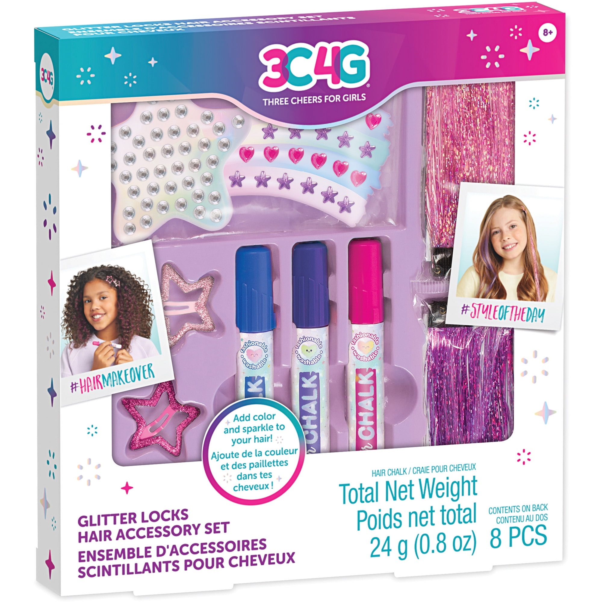 3C4G: Imagination Land Glitter Locks Hair Accessory Set - 8pcs, Add ...