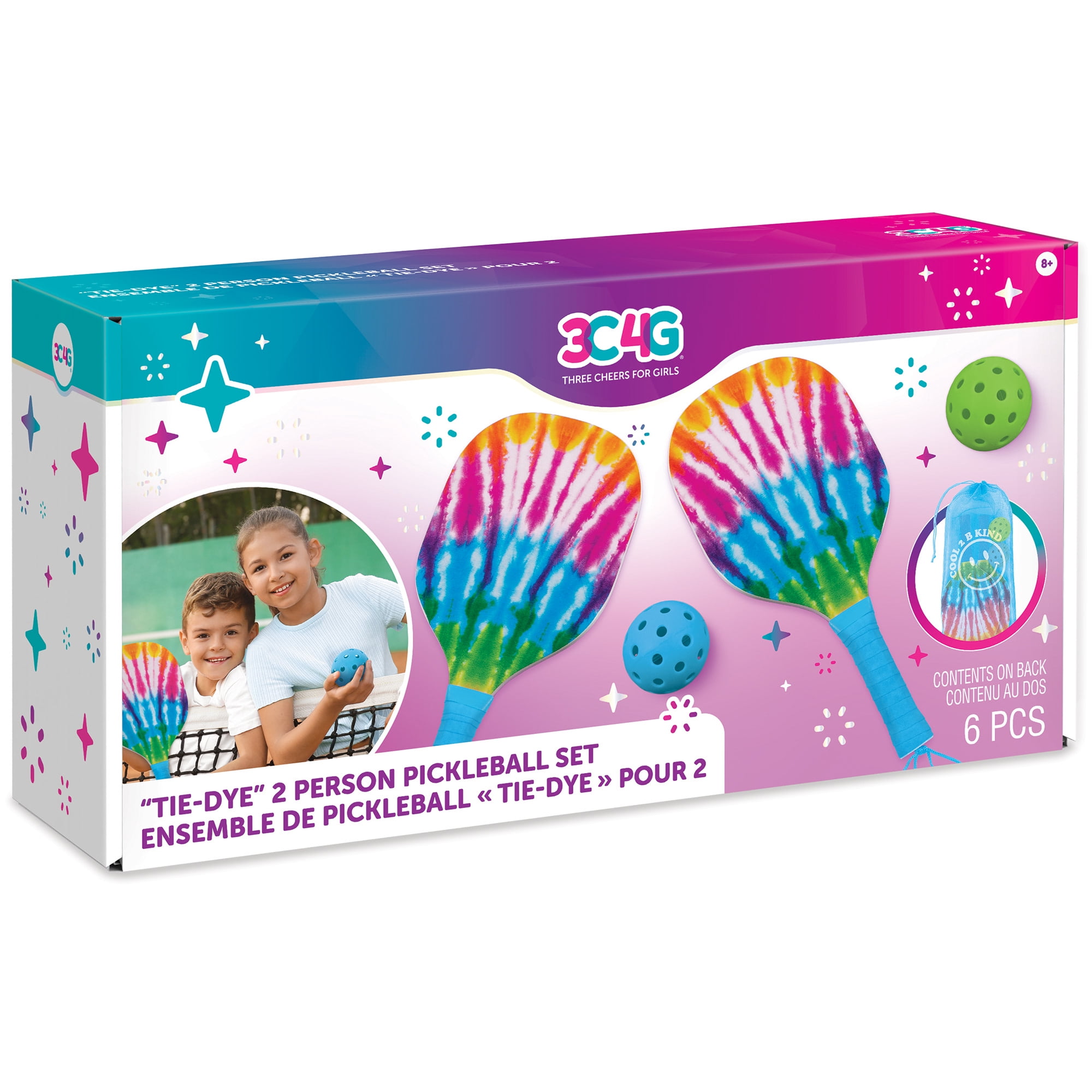 3C4G: Tie Dye 2 Person Pickleball Set - Play Pickleball Anywhere Your ...
