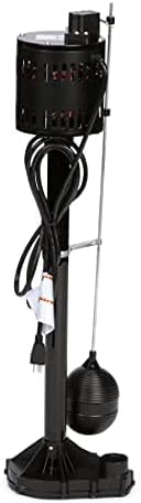 3CEH 1/3 HP Thermoplastic Pedestal Sump Pump with Vertical Float Switch ...