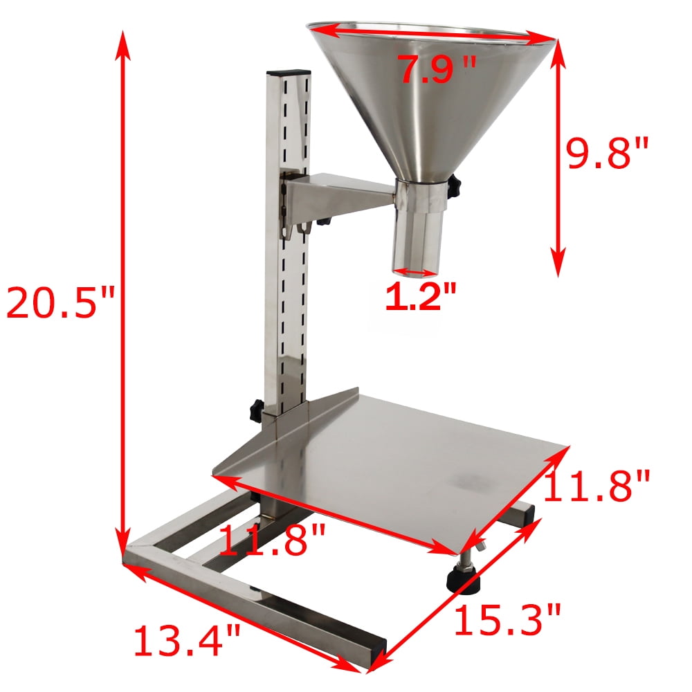 3CM Feeding Hopper Support Stand Manual Filling Package Funnel ...