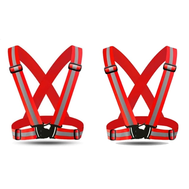 3CSVSP8140 Red Adjustable Safety Suspenders / Harness 2pcs - Walmart.com