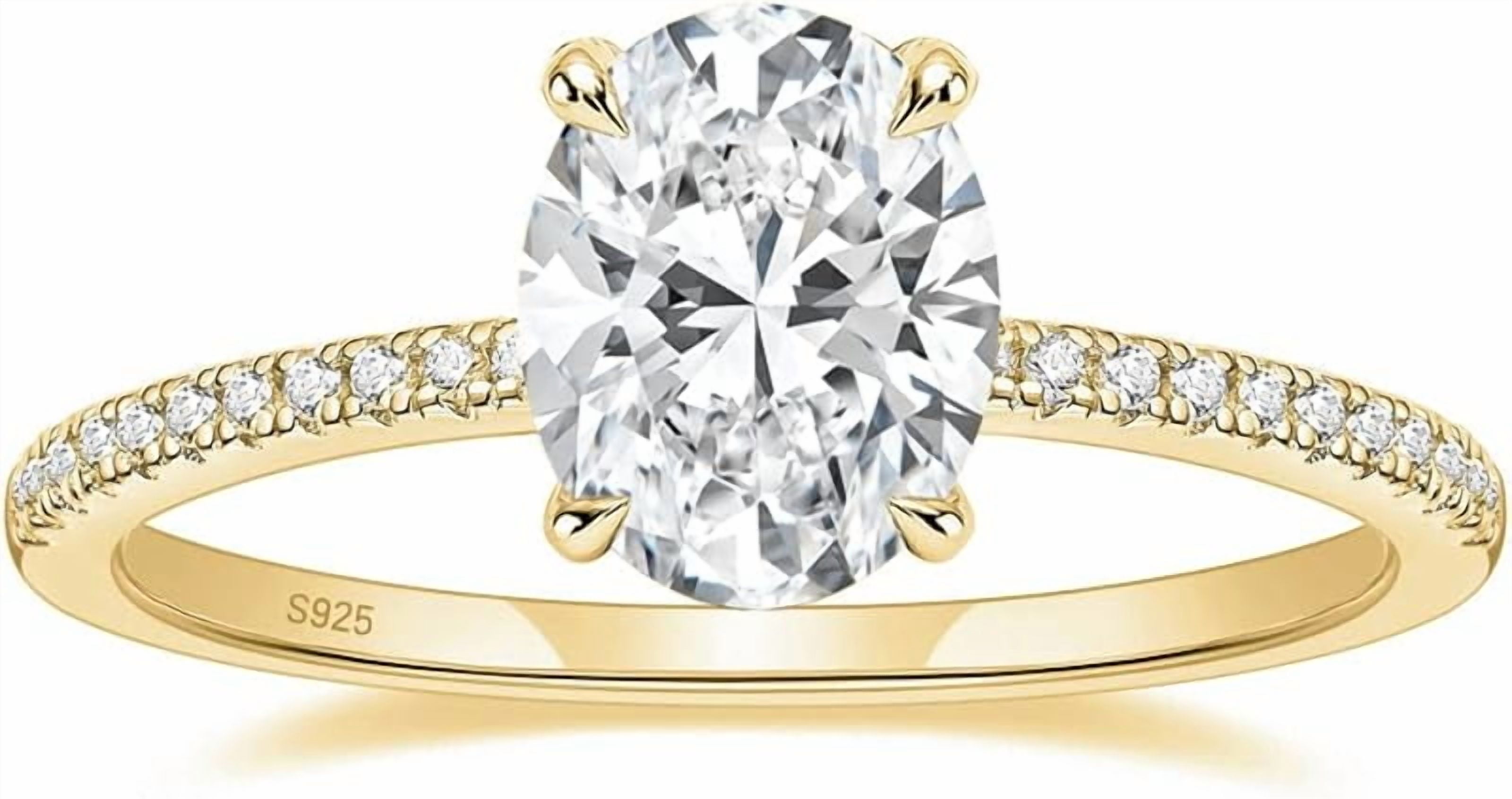 Oval Cubic Zirconia Engagement Rings