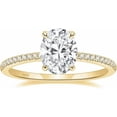 3CT 925 Sterling Silver Engagement Rings Oval Cut Cubic Zirconia CZ ...