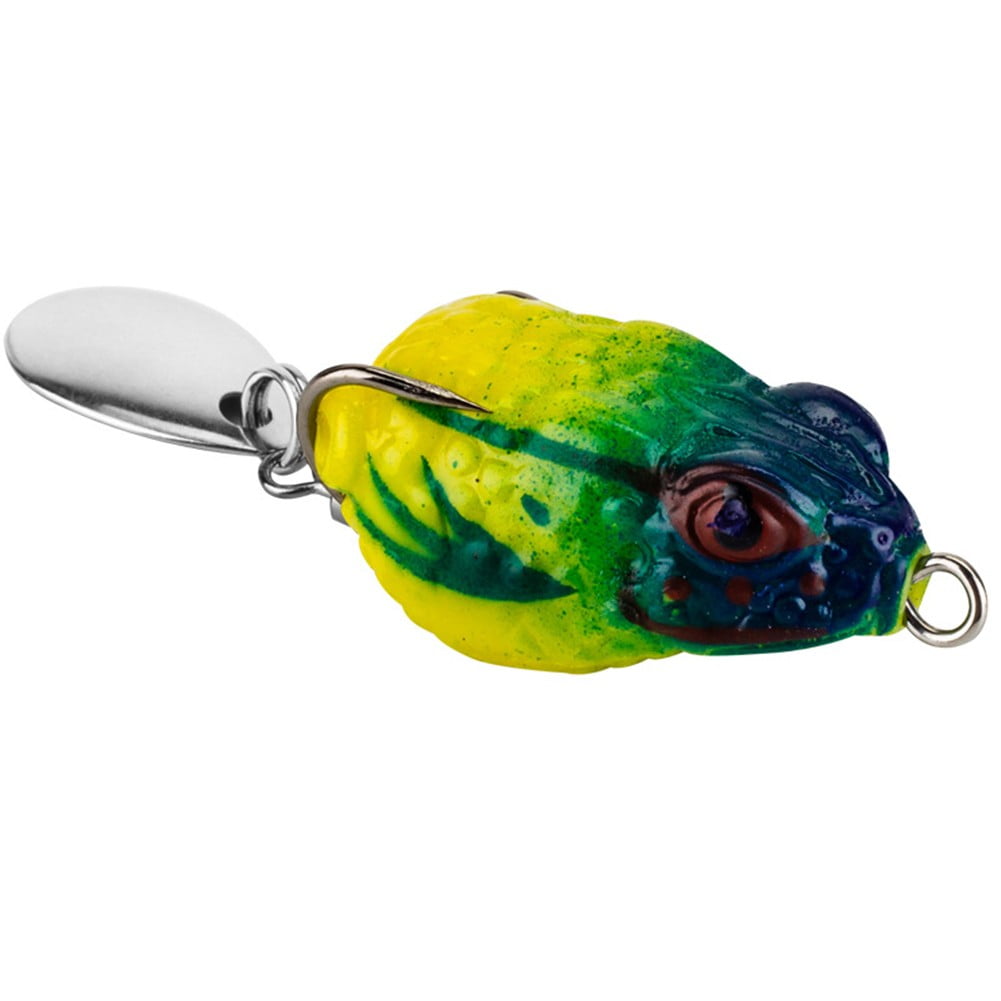 3Cm/4.3G Soft Jumping Frog Lure With Dual Hooks Snakehead Handy Fishing ...
