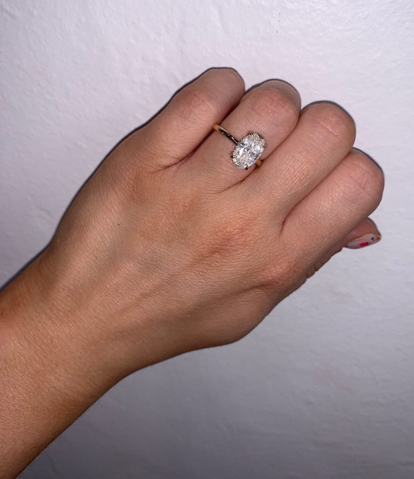 3Ct Oval Cut moissanite Engagement Ring, Crushed ice Oval 11*7mm ...